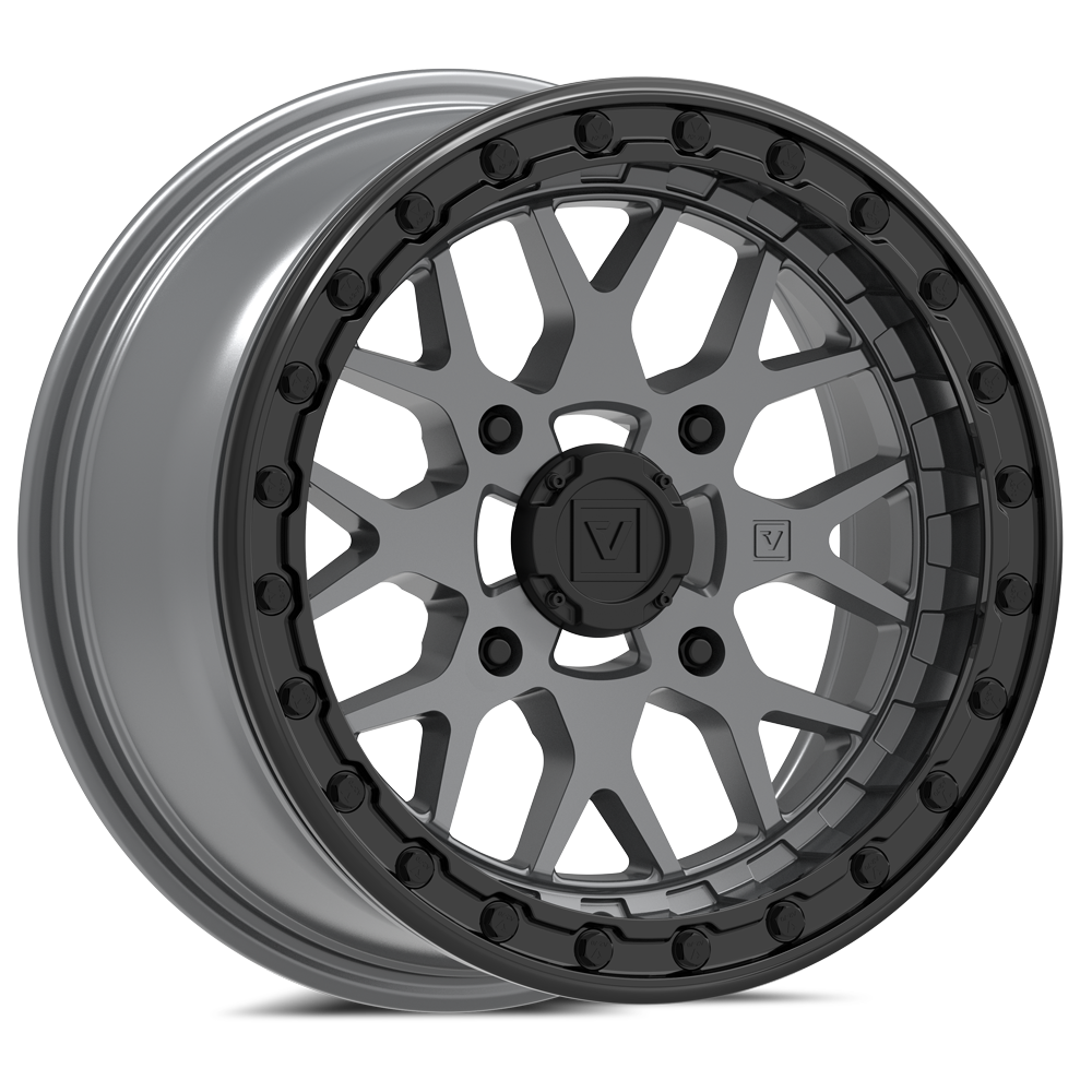 Beadlock UTV Wheel and Tire Kit - Valor V07 on Alpha Tires